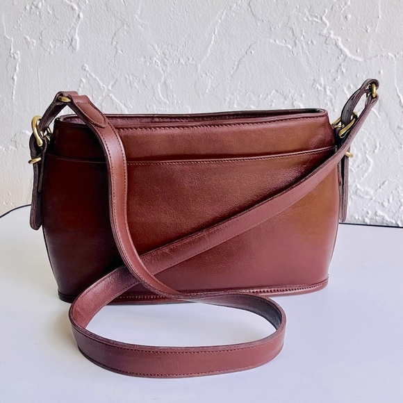 Coach | Bags | Vintage Coach 982 Slim Brown Equestrian Crossbody Bag ...